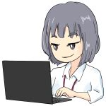 Female Computer User Vector Drawing Free SVG
