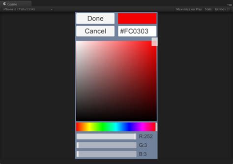 Color Picker Unity Engine Unity Discussions