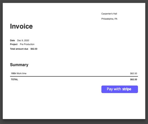 Stripe Invoice