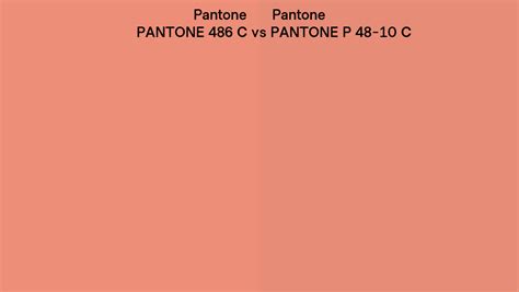 Pantone 486 C Vs Pantone P 48 10 C Side By Side Comparison