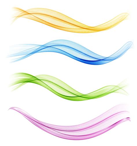 Abstract Wave Element Vector Art PNG Vector Set Of Blue Abstract Wave