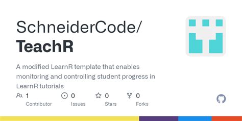 Github Schneidercodeteachr A Modified Learnr Template That Enables Monitoring And