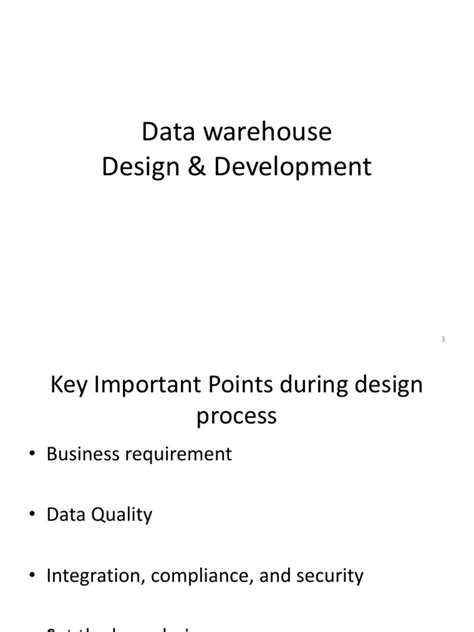 Dwh Design Development Pdf