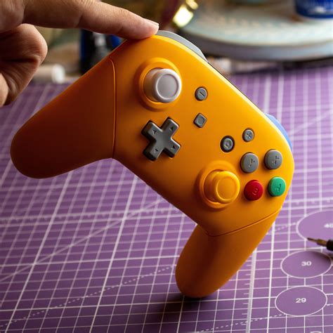 Nintendo Switch Pro Controller Mod Orange Ish Yellow Gamecube Etsy