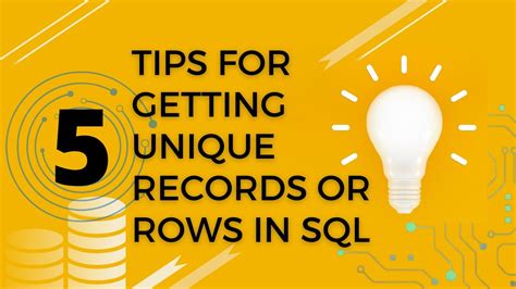 Top 5 Tips For Getting Unique Records Or Rows In Sql Oracle Database Interview Questions Youtube