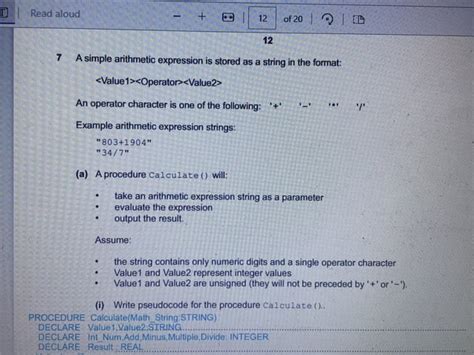 9618 Computer Science Paper 2 Question Ralevel