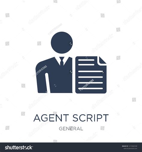 agent script icon trendy flat vector stock vector royalty free