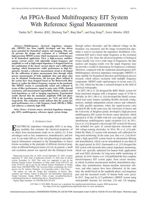 an fpga based multifrequency eit system with reference signal