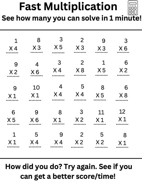 Fast Multiplication Digital Print Etsy