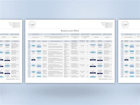 Requirements Matrix Template Requirements Traceability Matrix Template