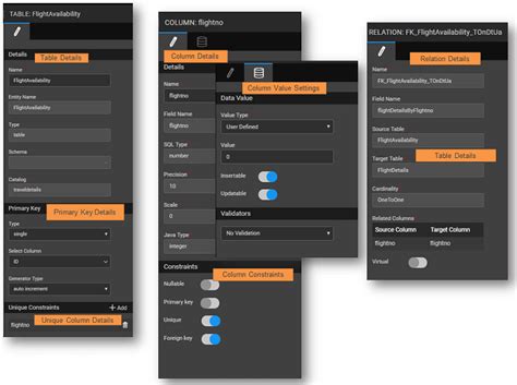Working With Database Schema Wavemaker Docs