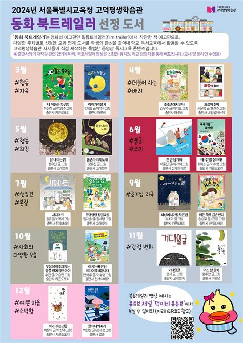 고덕평생학습관 영상 독서 콘텐츠 동화 북트레일러 제공