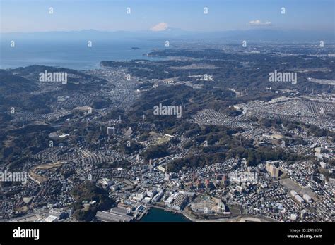 Keikyutaura Station Aerial Shot From The West Side Towards Enoshima And