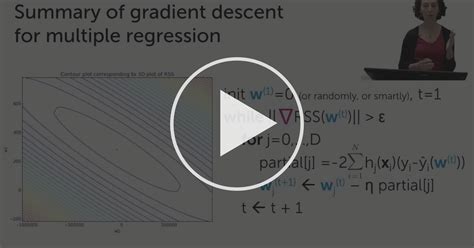 Algorithmic Summary Of Gradient Descent Approach Multiple Regression