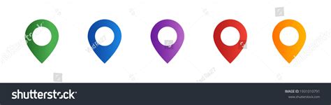 Location Pointer Icon Set Map Pins Stock Vector Royalty Free Shutterstock