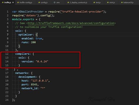 truffle issue different solidity version in truffle by 胡家維 hu
