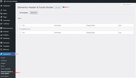Creating Your Header And Footer With Astra Or Elementor