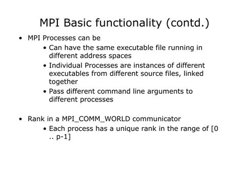 Ppt Mpi A User Level Message Passing Interface Powerpoint