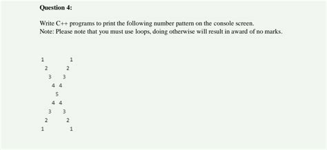Solved Write C Programs To Print The Following Number Chegg Com