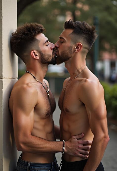 Romantic Gay Kiss Stable Diffusion Online