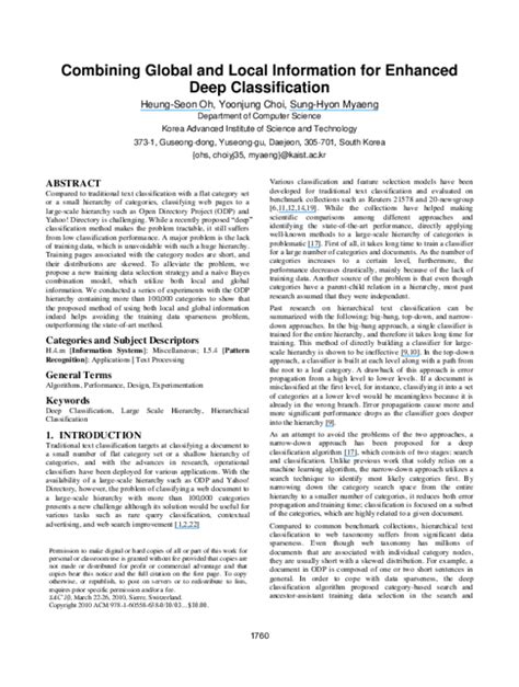 Pdf Combining Global And Local Information For Enhanced Deep Classification