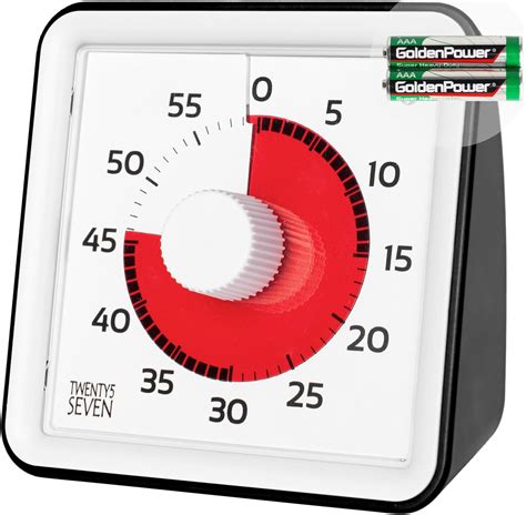 8cm Silent Countdown Timer 60 Minute 1 Hour Visual Timer Flashing Light And Alarm Mode Office