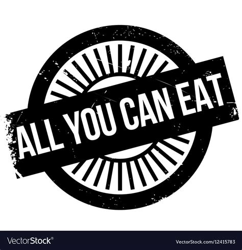 All You Can Eat Stamp Royalty Free Vector Image