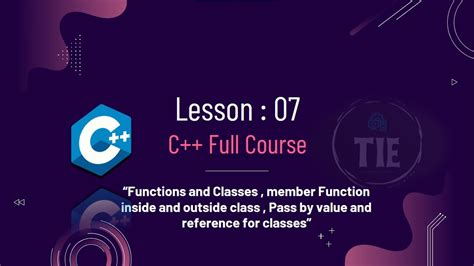 C Full Course Functions And Classes Member Functions Inside And