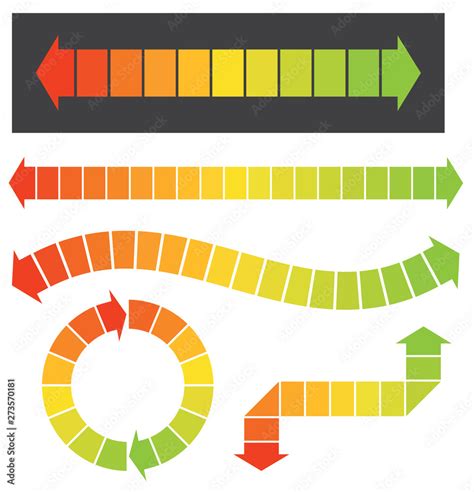 Set Of Colorful Arrow Or Graph Elements These Colorful Arrow Illustrations Are Great For