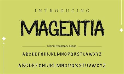 대문자 벡터 문자 알파벳 서체를 그린 세련된 브러시 프리미엄 벡터