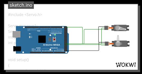 Danial Servos Wokwi ESP32 STM32 Arduino Simulator