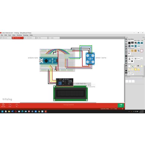 Jual Rakitan Kit Arduino Sensor Warna Dan Hasil Pendetksian Ditampilkan