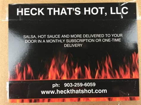Heck Thats Hot Subscription Box Review April 2016 Hello Subscription