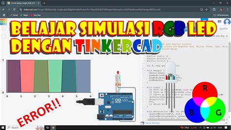 Part 02 Belajar Mengendalikan 1 Led Rgb Digitalwrite Simulasi Arduino Menggunakan
