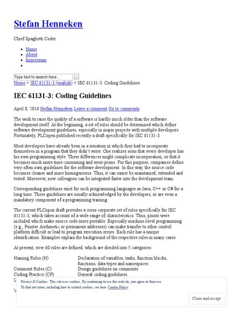iec 61131 3 coding guidelines pdf cookie computer programming