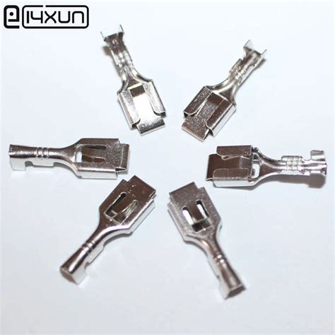 50pcs 6 3mm Female Crimp Terminal Connector For Car Fuse Holder Box Etc In Terminals From Home