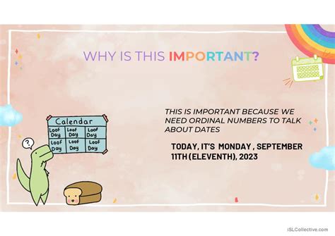 Dates And Ordinal Numbers Unit It… English Esl Powerpoints