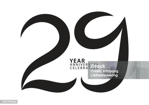 29 주년 기념 축 하 블랙 컬러 로고 타입 벡터 29 숫자 디자인 29 번째 생일 초대장 로고 번호 디자인 벡터 일러스트 레이 션 그래픽 요소 서예 글꼴 타이포그래피 로고