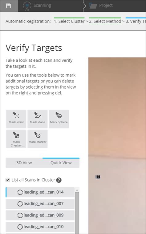 Registering With Survey Data In Scene Faro® Knowledge Base