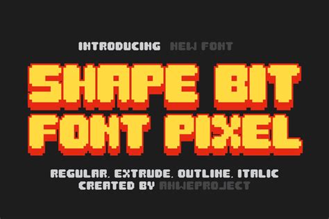 Shape Bit Font Ahweproject FontSpace