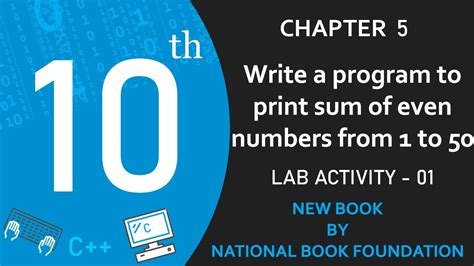 Sum Of Even Numbers From 1 To 50 Lect 98 Class 10 Computer Science New Book Chapter 5 Youtube