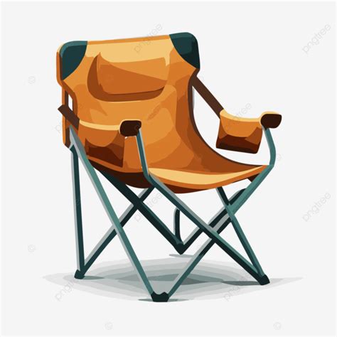 캠핑 의자 벡터 스티커 클립 아트 캠핑 그림 만화 오렌지 접는 의자 상표 클립 아트 Png 일러스트 및 벡터 에 대한 무료 다운로드 Pngtree