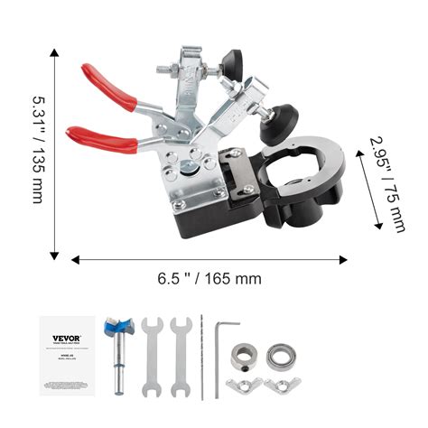 Vevor Mm Concealed Door Hinge Jig Aluminum Alloy Cabinet Hinge Jig Accurate Locking Dual