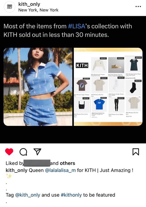 Sell Out Goddess Lisa Made Kiths New Collection Sold Out In Just 28