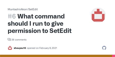 What Command Should I Run To Give Permission To SetEdit Issue MuntashirAkon SetEdit GitHub