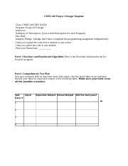 CMSC140 Project 3 Design Template 2 Docx CMSC140 Project 3 Design