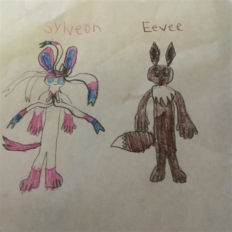 My Drawing Of Sylveon And Eevee By Meganightmaresylveon On Deviantart