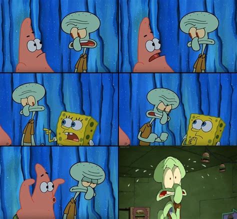 Squidward Scared