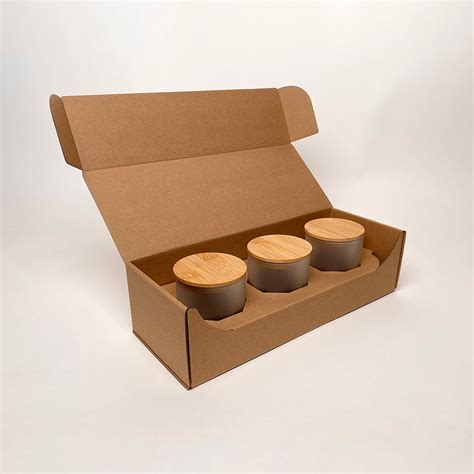 Candlescience Frosted Tumbler 3 Pack Shipping Box Candle Boxes