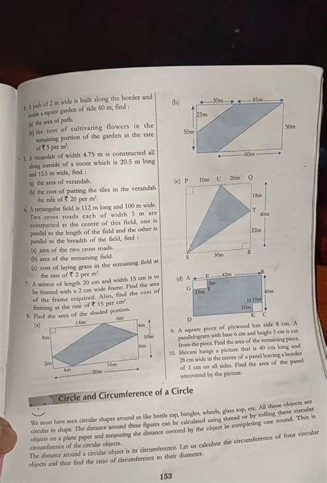 A Rectangular Field Is 112 M Long And 100 M Wide Two Cross Roads Each Of